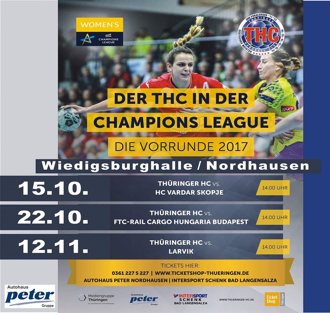 THC in der Champions League: Erstes Vorrundenspiel am 15. Oktober : 06. ...